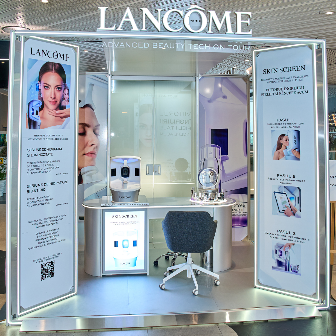 Cabina de skincare Lancôme prezentă la Promenada Mall – ClubIT&C